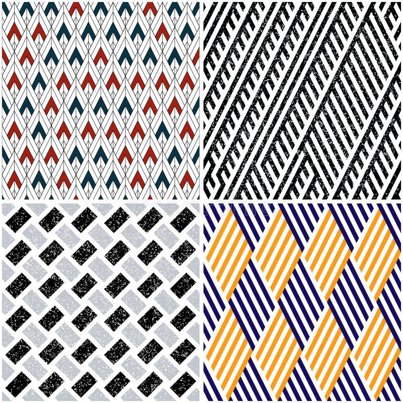 4 Different Vector Patterns in the Same Package_o Stock Vector ...