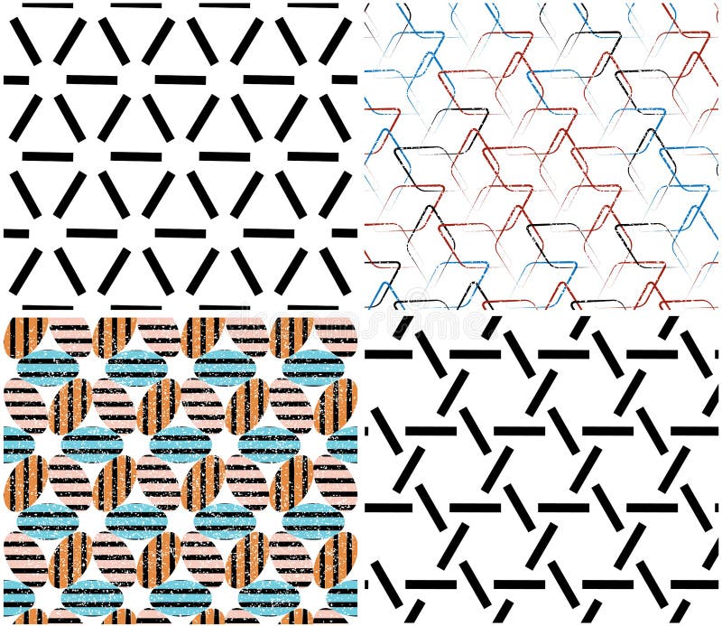 4 Different Vector Patterns in the Same Package_o Stock Vector ...