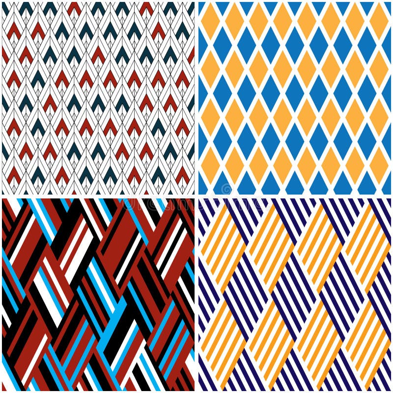 4 Different Vector Patterns in the Same Package_a Stock Vector ...