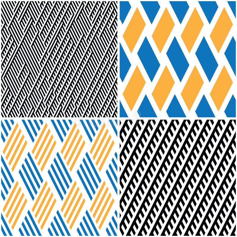 4 Different Vector Patterns in the Same Package_p Stock Vector ...
