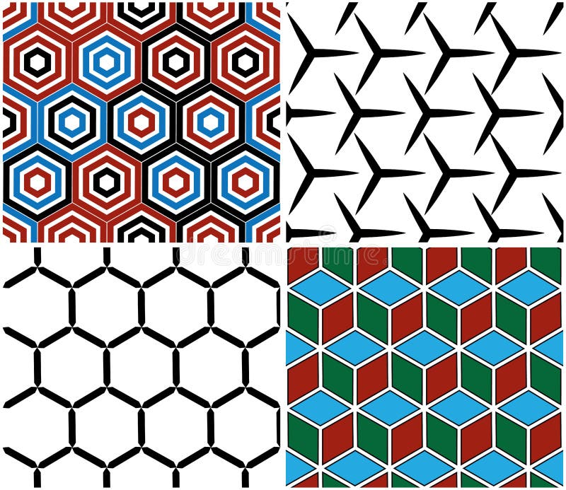 4 Different Vector Patterns in the Same Package_p Stock Vector ...