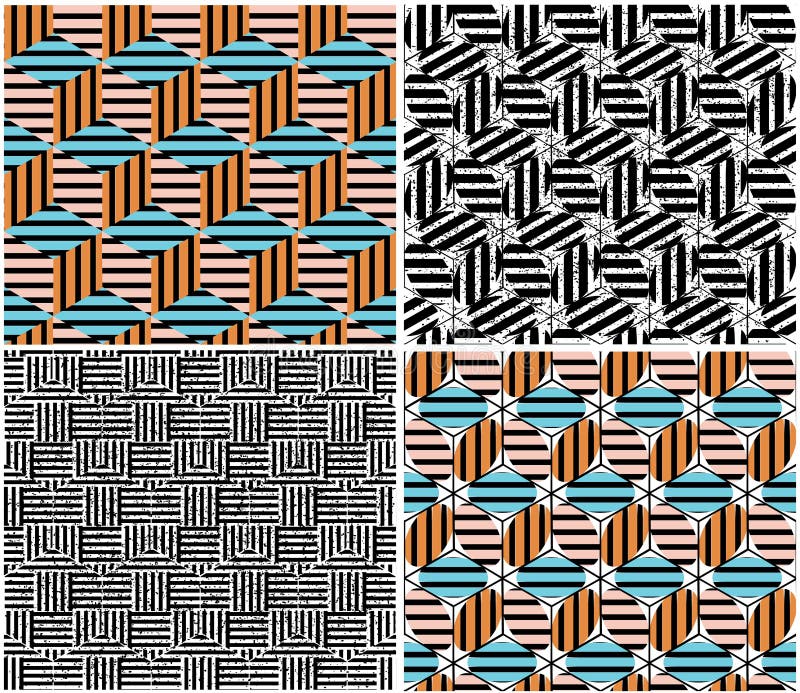 6 Different Vector Patterns in the Same Package_t Stock Vector ...