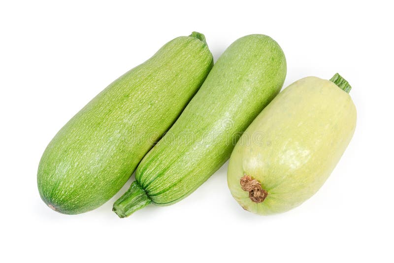 Three Vegetable Marrows with Stem on Light Background Stock Photo ...
