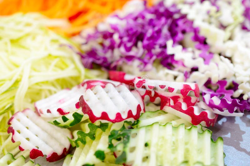 Different Vegetables, Grated on a Grater Shaped. Stock Photo - Image of ...