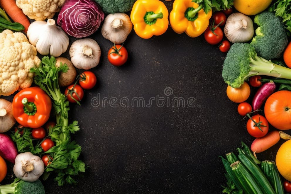 Different Vegetables Lying on the Table. Generative AI Stock ...
