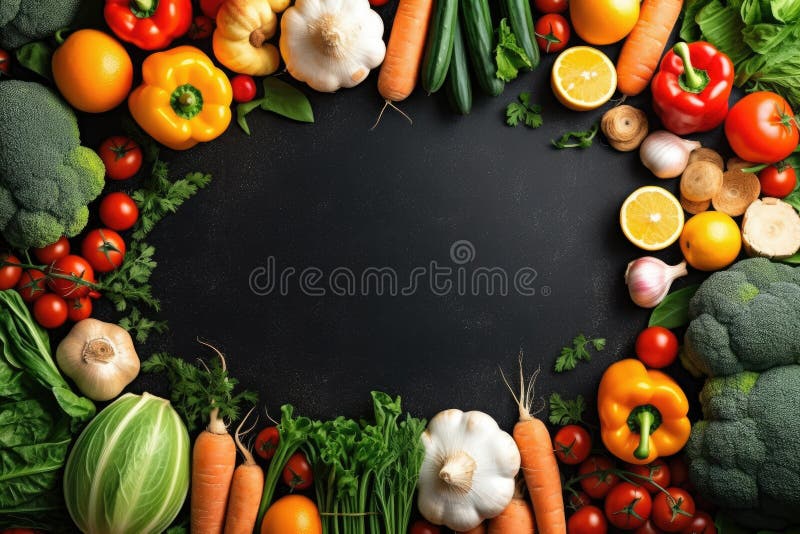 Different Vegetables Lying on the Table. Generative AI Stock ...