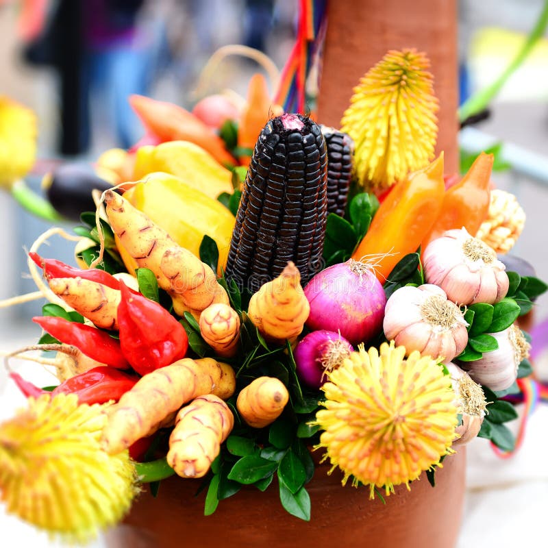 Different Vegetables in One Bouquet Stock Image - Image of garlic ...