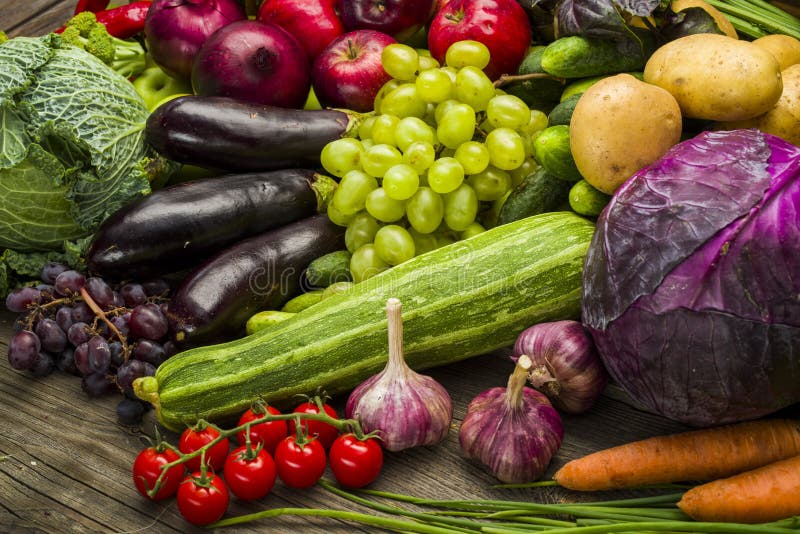A Variety of Vegetables on the Table Stock Image - Image of green ...