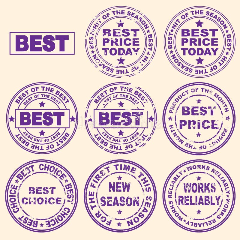 Different Versions of the Mark. Stock Vector - Illustration of label ...