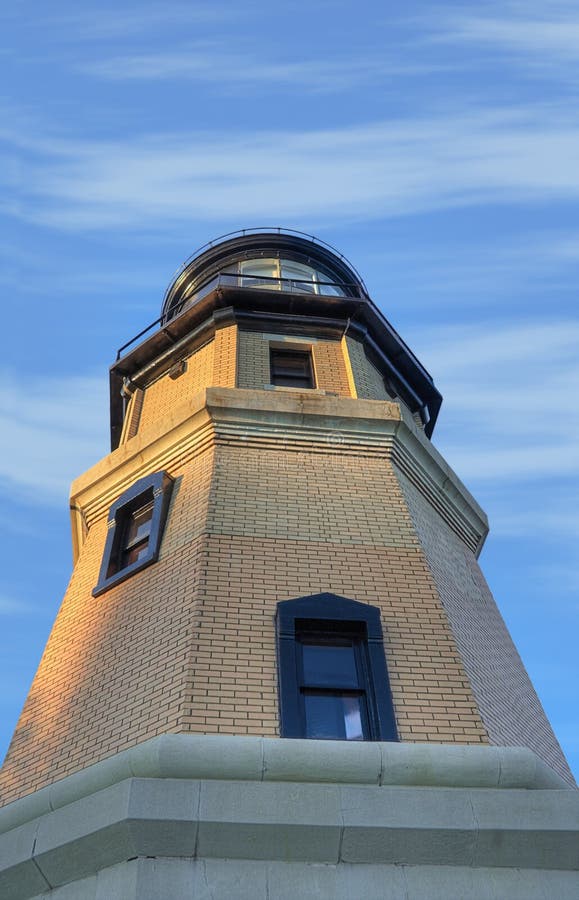 A Different View - Split Rock Lighthouse Stock Image - Image of brick ...