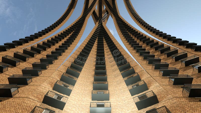 Different View To High-rise Building 3-dimensional View of High-rise ...