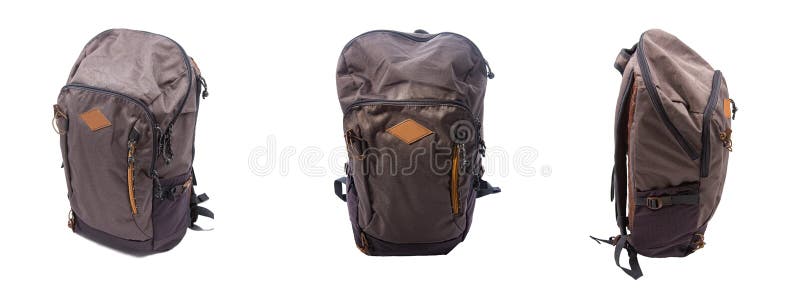 Different Views of Backpack Sides for Travel. Front and Sides of the ...