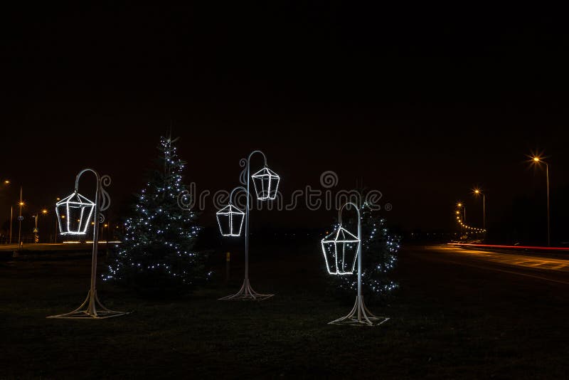 Different Views of the City at Night Stock Photo - Image of panorama ...