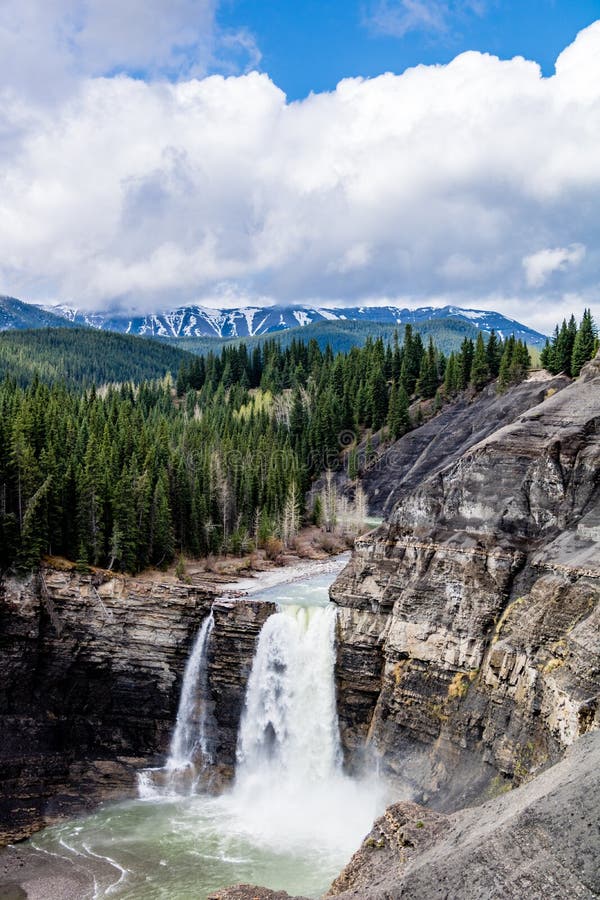 Different Views of Ram Falls. Ram Falls Provincial Park. Alberta ...