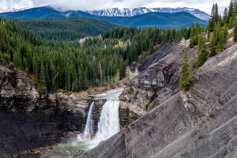 Different Views of Ram Falls. Ram Falls Provincial Park. Alberta ...