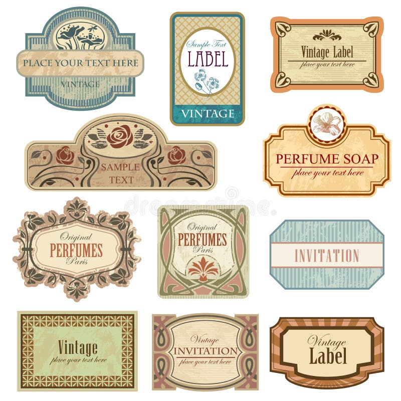Vintage Lables and Symbols stock vector. Illustration of motif - 26272810