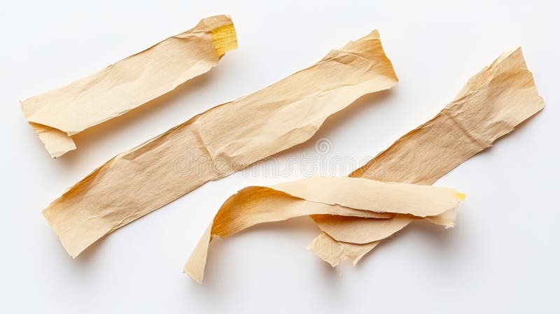 Different Vintage Note Papers are Compiled Against a White Background ...