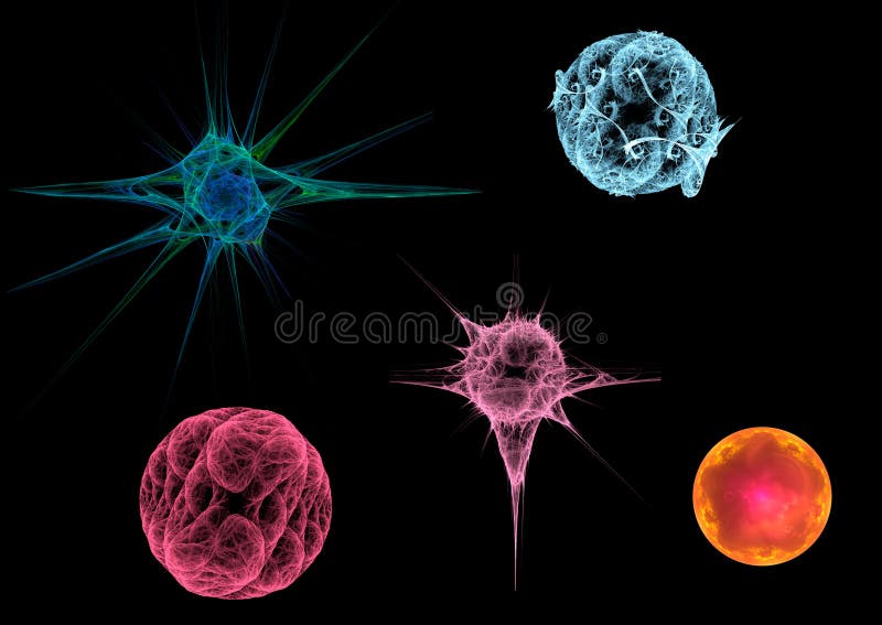 Different Viruses or Bacteria Fly Around Stock Illustration ...