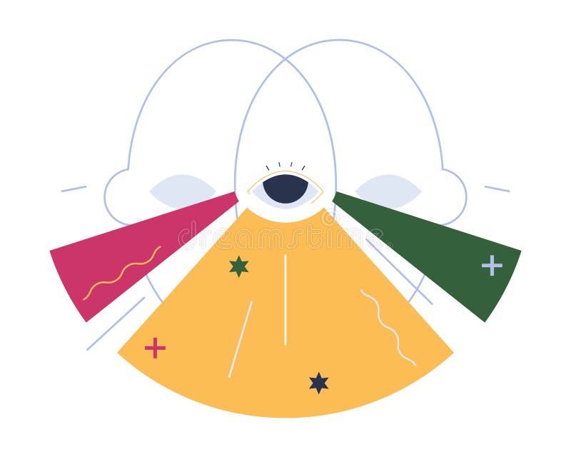 Different Vision or Opinion Concept. Two People Point of View or ...