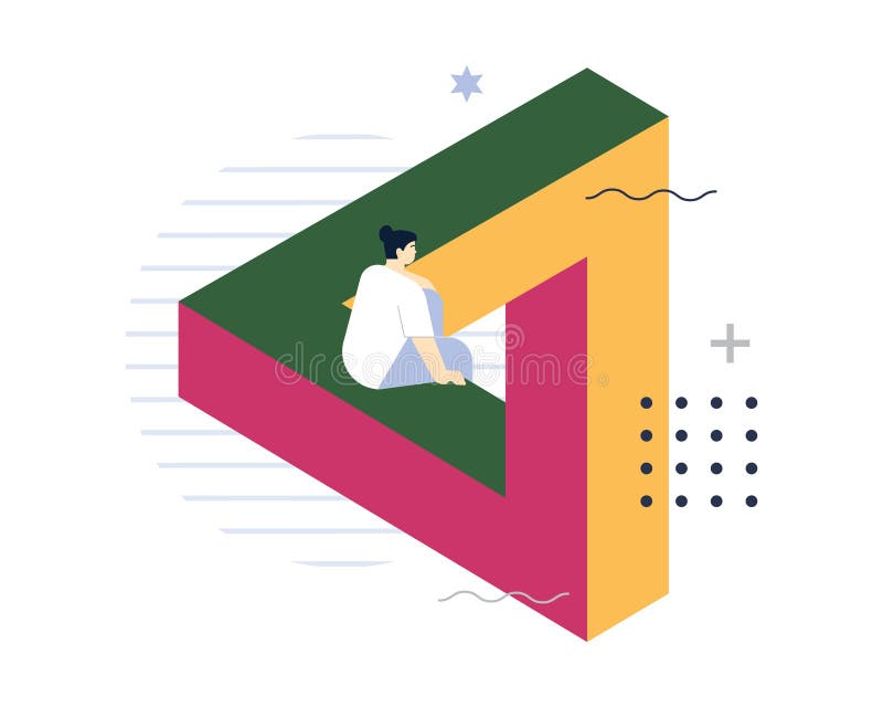 Different Vision or Opinion Concept. Two People Point of View or ...