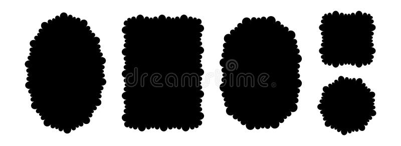 Different Wave Edge Frame Collection. Jagged Scalloped Border Element ...