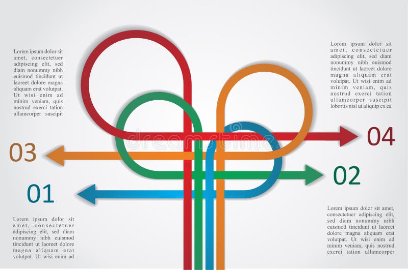 Different Way Colorful Infographics. Vector Stock Vector - Illustration ...