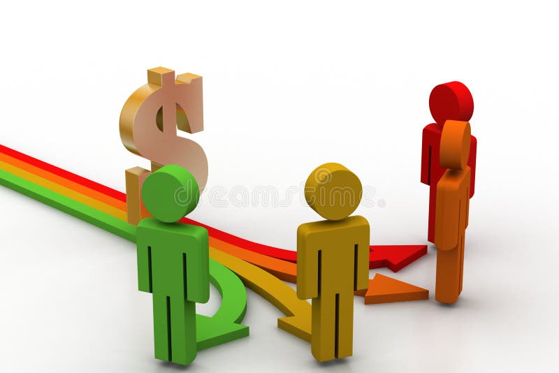 Different Way for Earning Income Stock Illustration - Illustration of ...