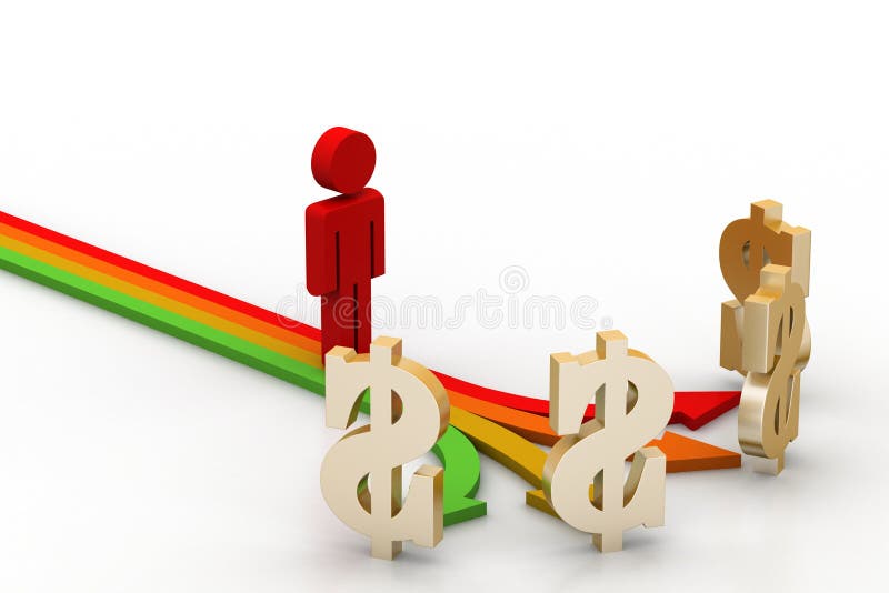 Different Way for Earning Income Stock Illustration - Illustration of ...