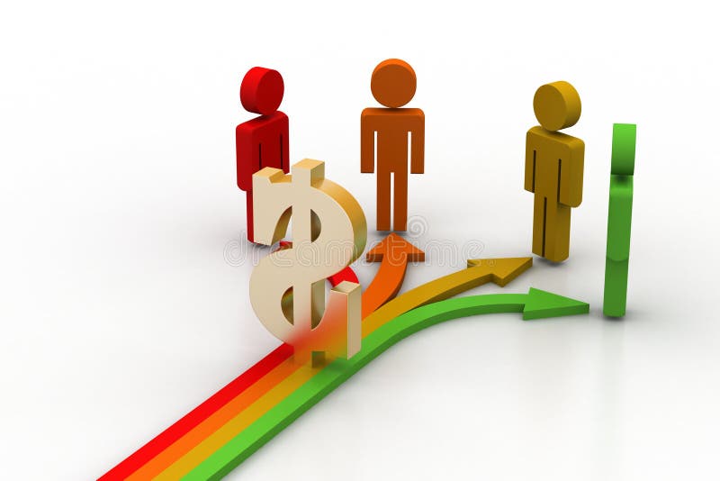 Different Way for Earning Income Stock Illustration - Illustration of ...