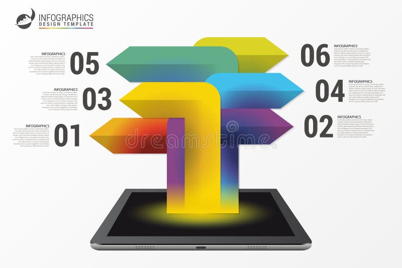 Different Way. Infographics with Arrows Stock Vector - Illustration of ...