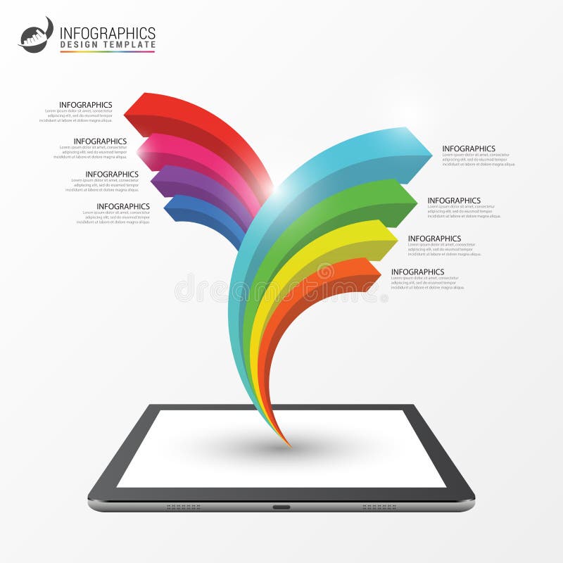 Different Way. Infographics with Arrows Stock Vector - Illustration of ...