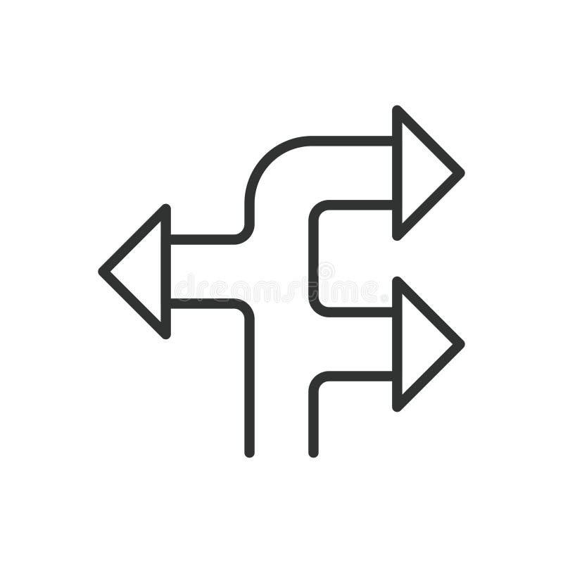 Arrow Routes Map stock illustration. Illustration of arrow - 132070515