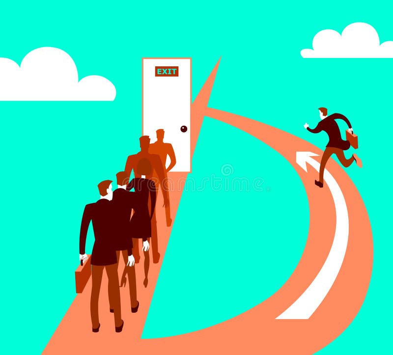 Different ways of business stock vector. Illustration of thoroughfare ...