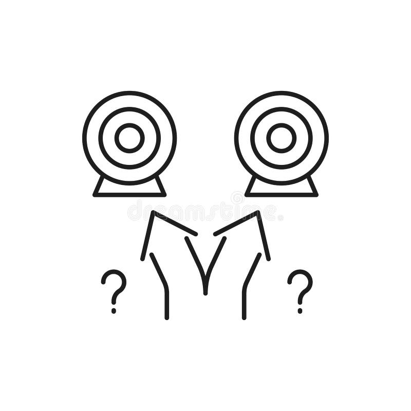 Different Ways To Goal Target, Question Marks Icon Stock Vector ...