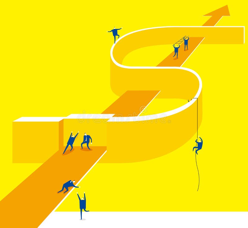 Different ways stock illustration. Illustration of competition - 67076870