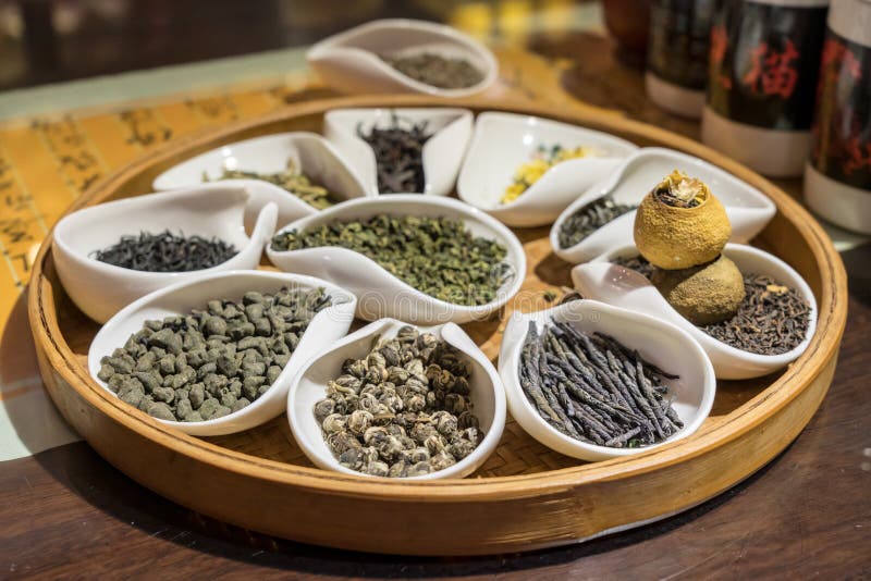 Collection of Chinese Teas in Traditional Tea Ceremony Stock Image ...