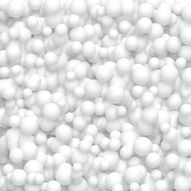 Different White Spheres Filled Background. Vector Abstract Balls ...