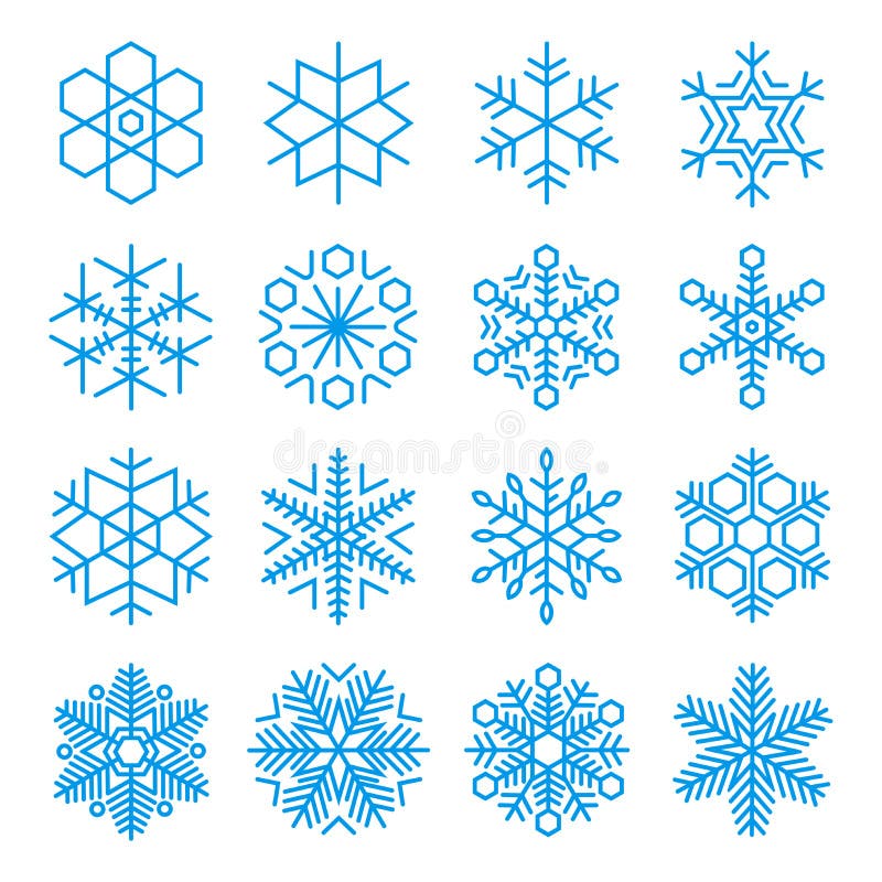 Clip Art Different Snowflakes Stock Illustrations – 140 Clip Art ...