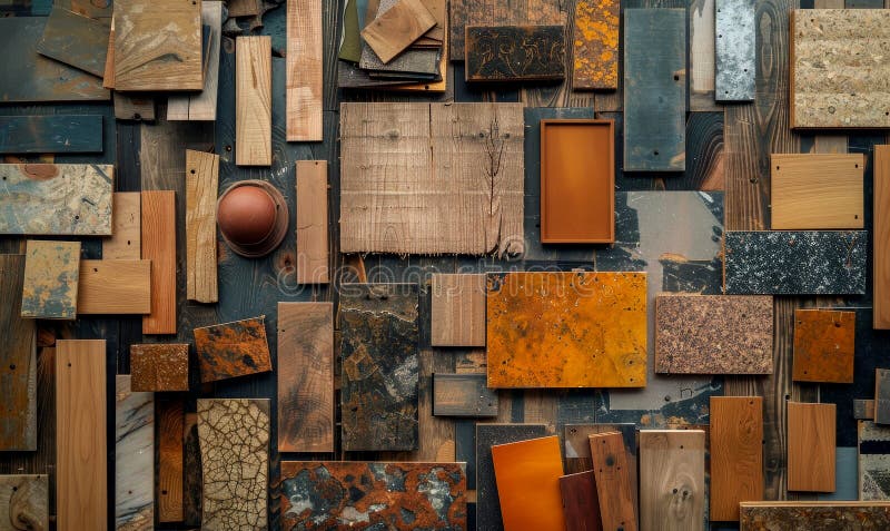 Different Wood Flooring Samples Arranged on a Textured Background ...