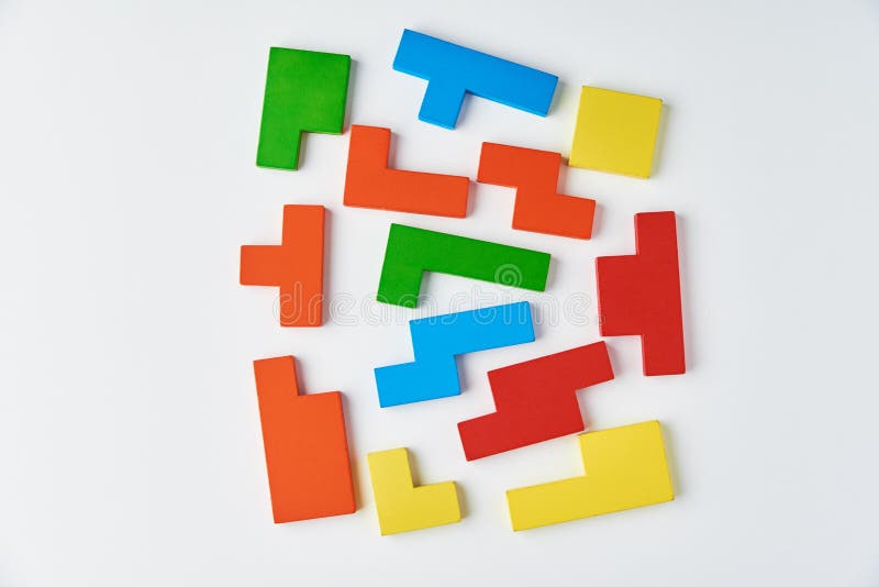 Logical Thinking and Finishing Task Concept. Different Shapes Colorful ...
