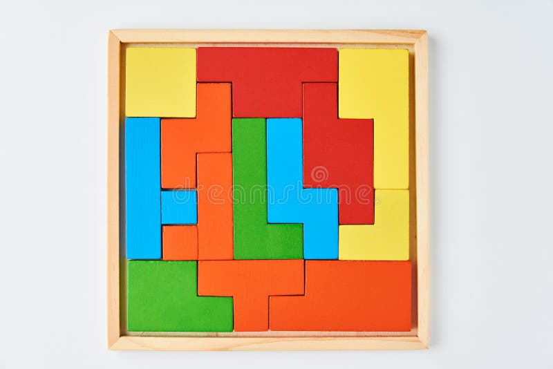 Logical Thinking and Finishing Task Concept. Different Shapes Colorful ...