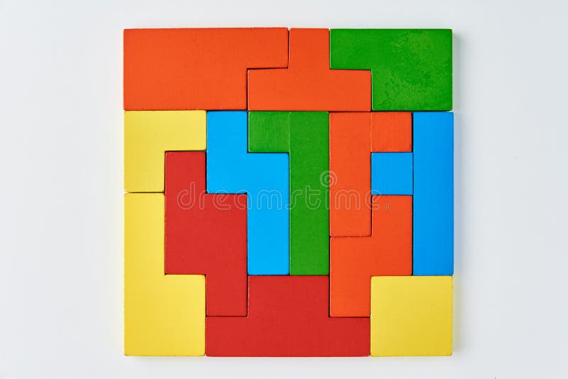 Logical Thinking and Finishing Task Concept. Different Shapes Colorful ...