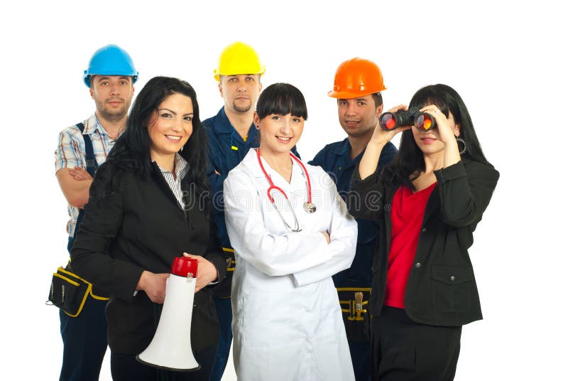 Diverse Multiethnic People with Different Jobs Stock Image - Image of ...
