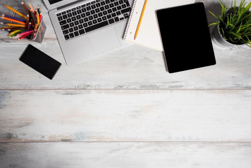 Different Working Tools In Office Stock Photo - Image of industry ...