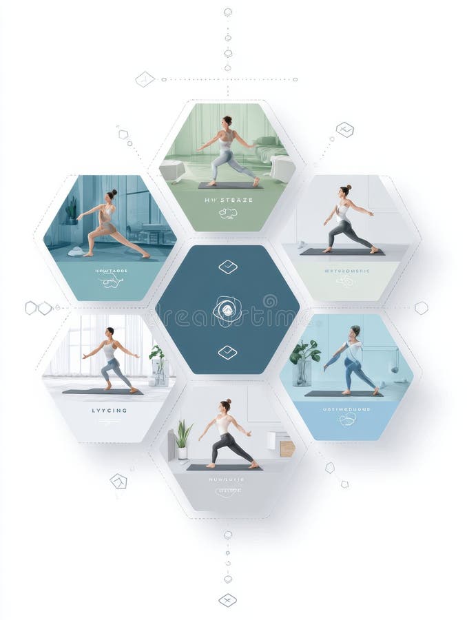 Dynamic Yoga Practice Showcased through Diverse Movements and Poses in ...