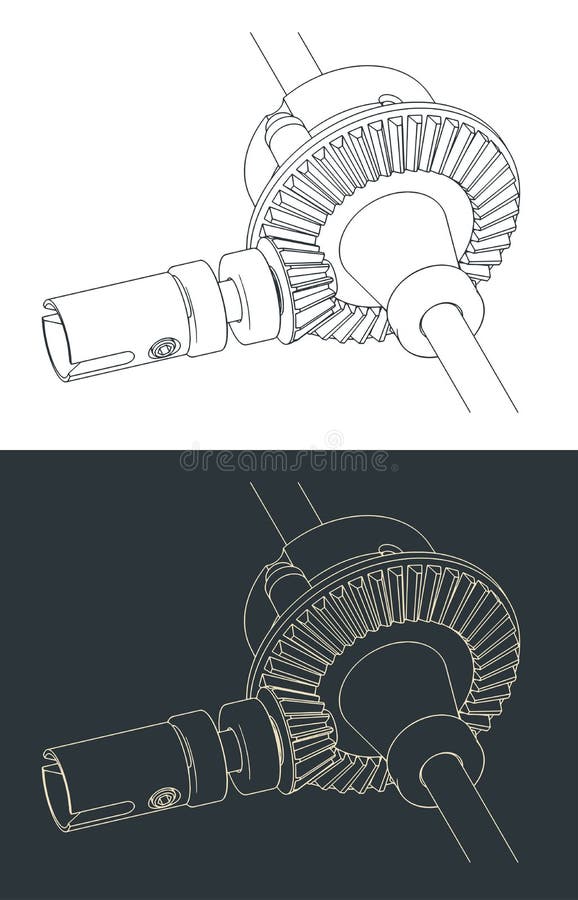 Differential Gear Drawings stock vector. Illustration of gearbox ...