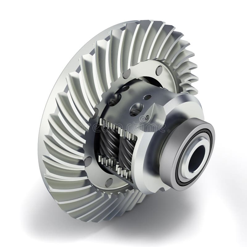 The Differential Gear on White Background 3d Illustration without ...