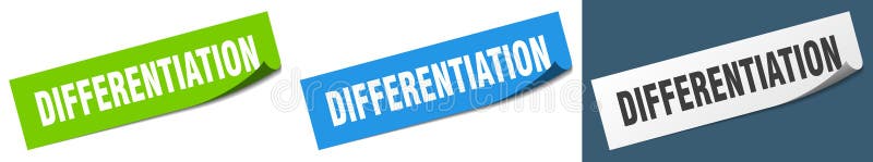 Differentiation Banner. Differentiation Speech Bubble Label Set. Stock ...