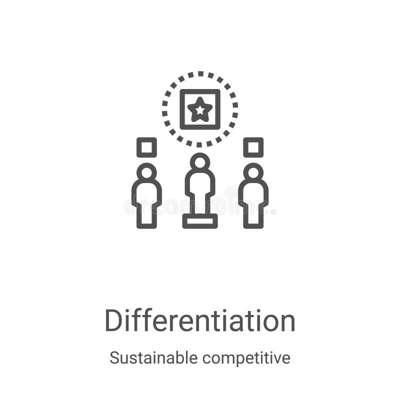 Differentiation Icon Vector from Sustainable Competitive Advantage ...