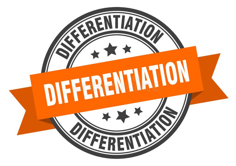 Differentiation Label. Differentiation Round Band Sign Stock Vector ...